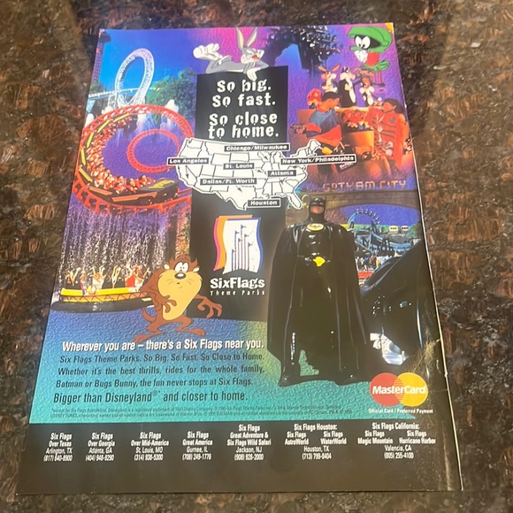 None | Accents | 4 Six Flags Theme Park Print Ad | Poshmark